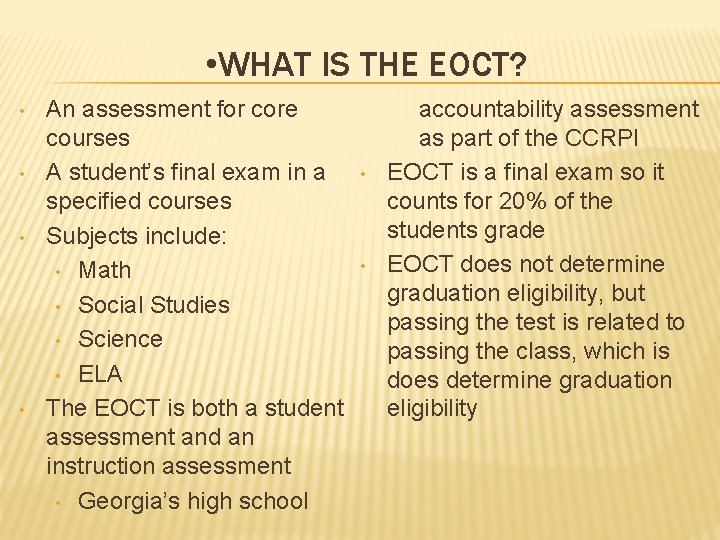 TESTING 1 2 3 THE CARVER EARLY COLLEGE