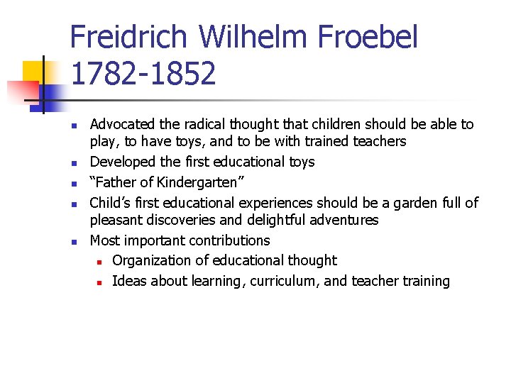 The History of ECE Whos Who Objectives n