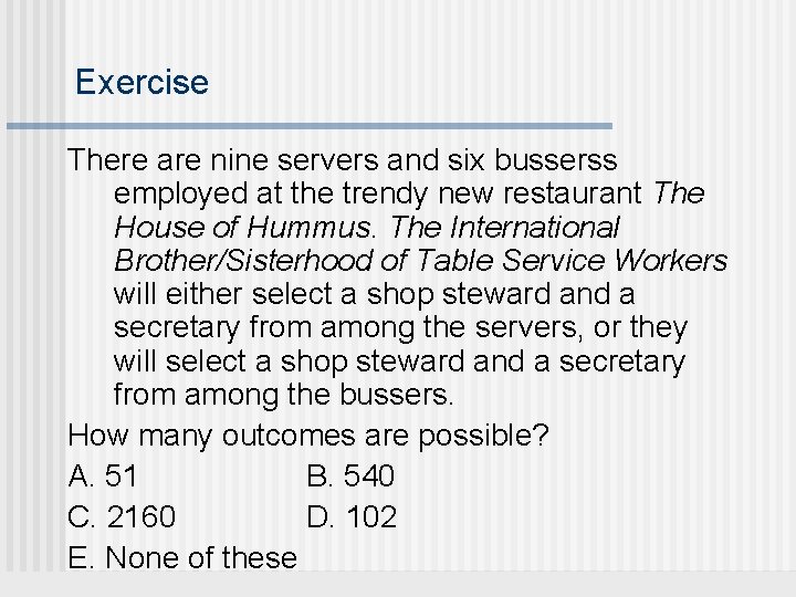 Part 1 Module 6 More counting problems In