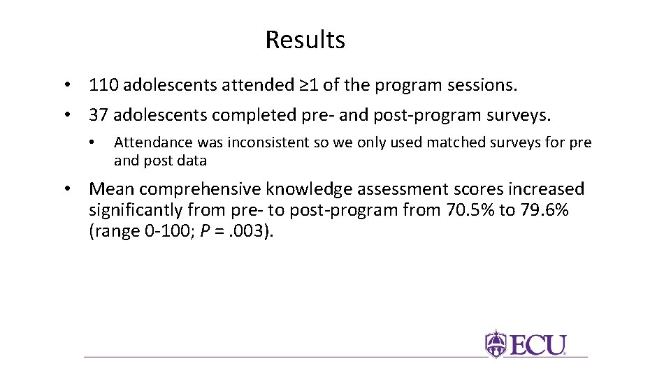 Hannah Conley SLDT Distinction Track Scholar PREPPromoting Reproductive