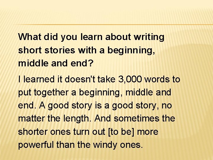 300 word stories Created by Brady Dennis of