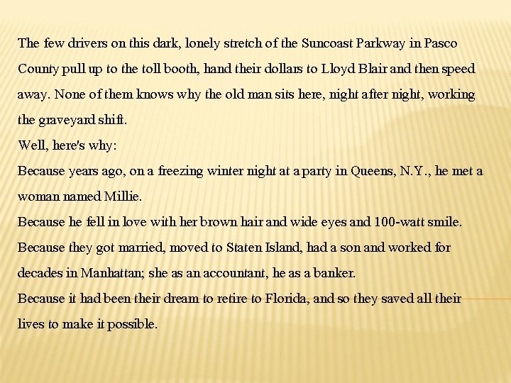 300 word stories Created by Brady Dennis of