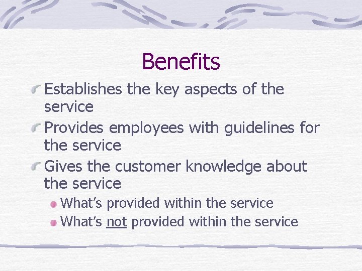 Customer Benefits Package By Maureen OTormey OISM 470