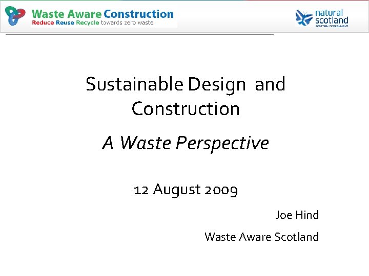 Sustainable Design and Construction A Waste Perspective 12