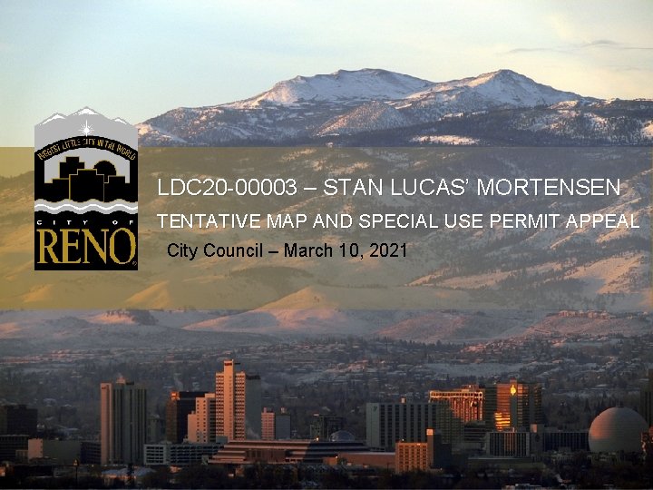 LDC 20 00003 STAN LUCAS MORTENSEN TENTATIVE MAP