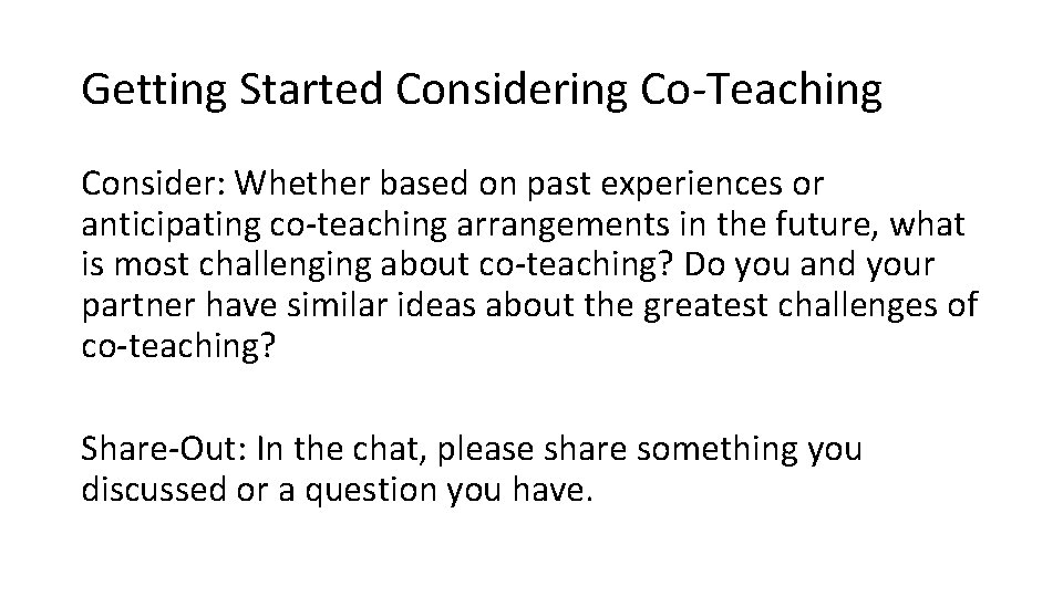 Thinking About and Rethinking CoTeaching Challenges and Opportunities
