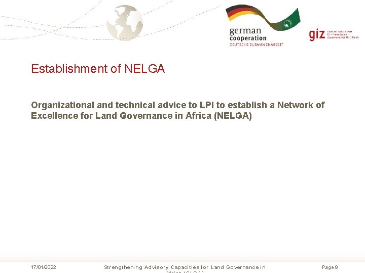 Strengthening Advisory Capacities for Land Governance in Africa