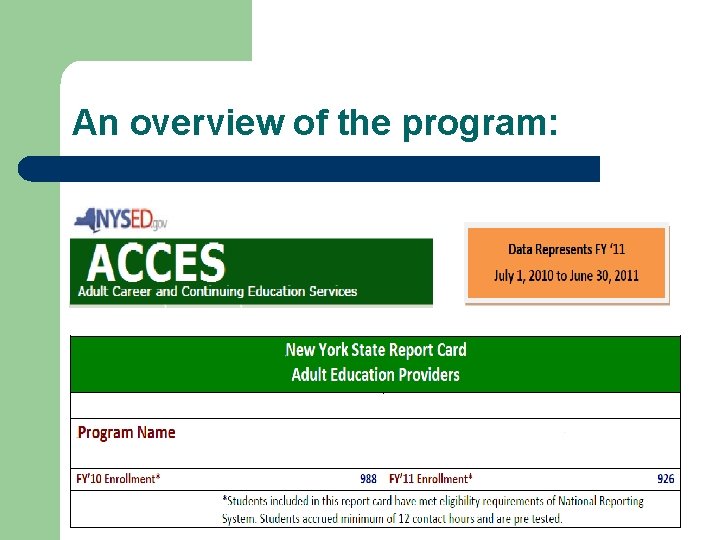 New York State Report Cards Presented by Rosemary