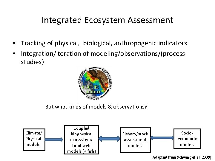 Integration of Ocean Observations into an Ecosystem Approach