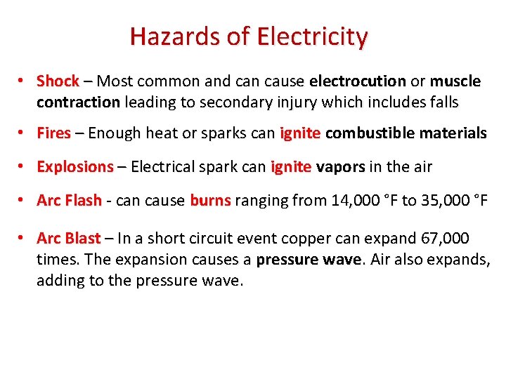 CHEM 421 L Safety Presentation Hazard Symbols You