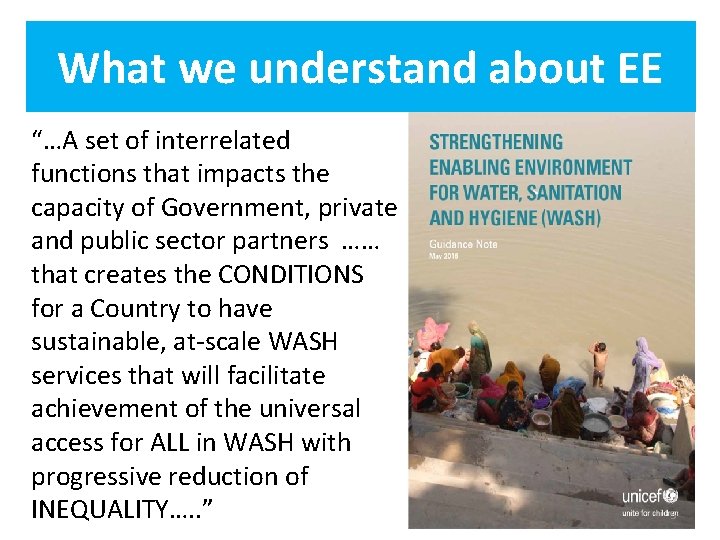 Strengthening an Enabling Environment For WASH Sector in