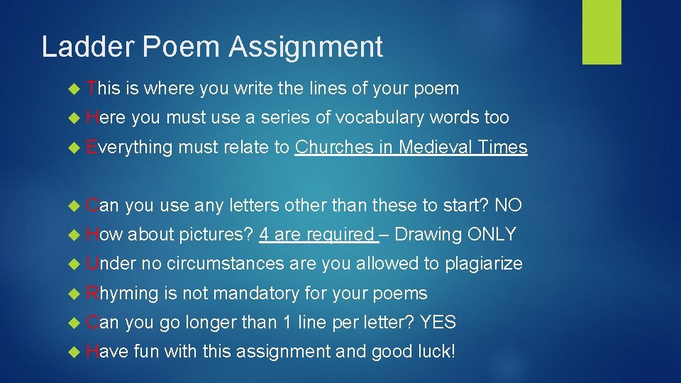 HOMEWORK 1 Education Questions 2 Poem Project Due