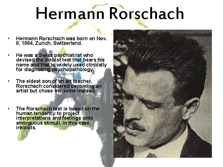 Rorschach the Ink Blot Principles of Design Focal