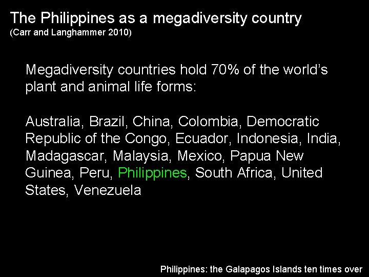 Hottest of the hotspots Philippine biodiversity in peril