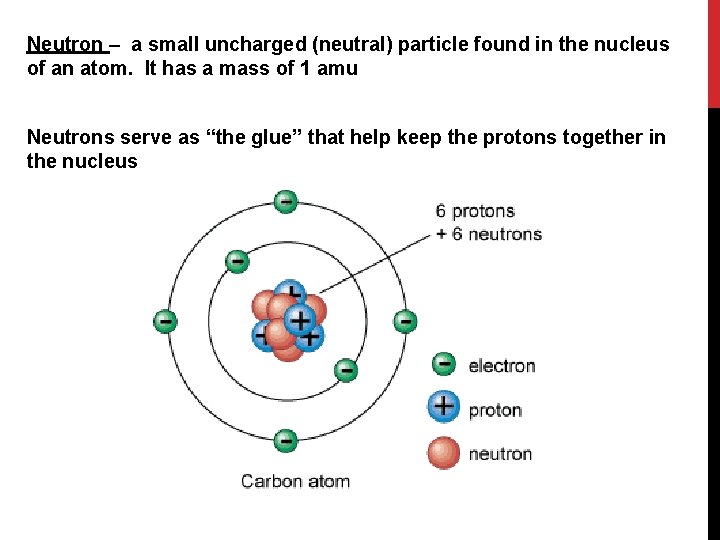 Unit 3 ATOMIC STRUCTURE Element the simplest form