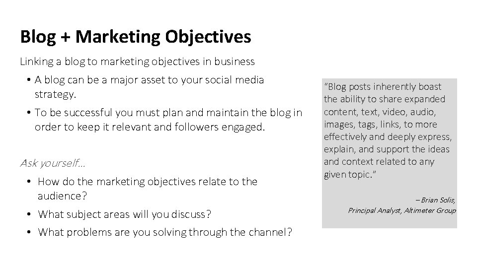BLOGGING IN BUSINESS AN OVERVIEW CHELSEA NEWMAN MS