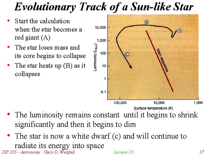 The Lifetime of Stars Once a star has