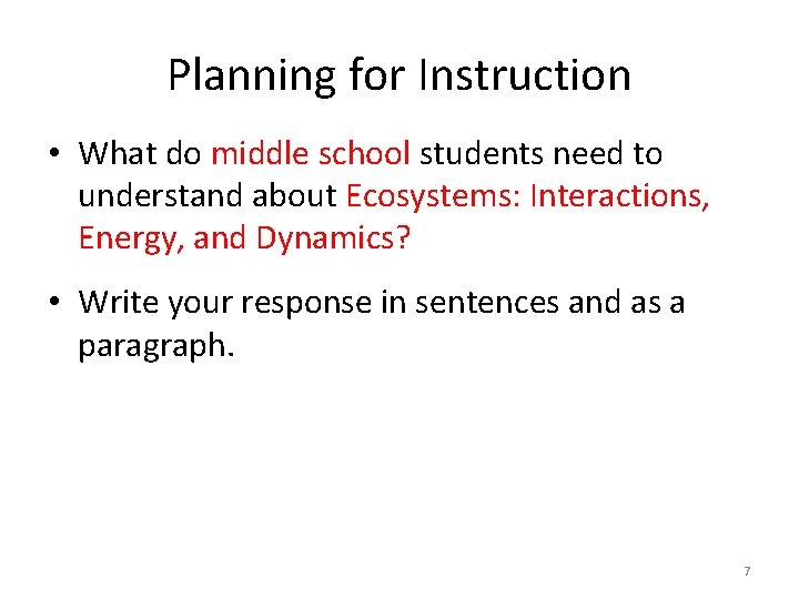 Five Tools Processes for NGSS Tool 1 Using