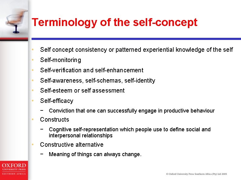 Study unit 5 PERSONALITY THROUGH SELF EXPERIENCES Learning