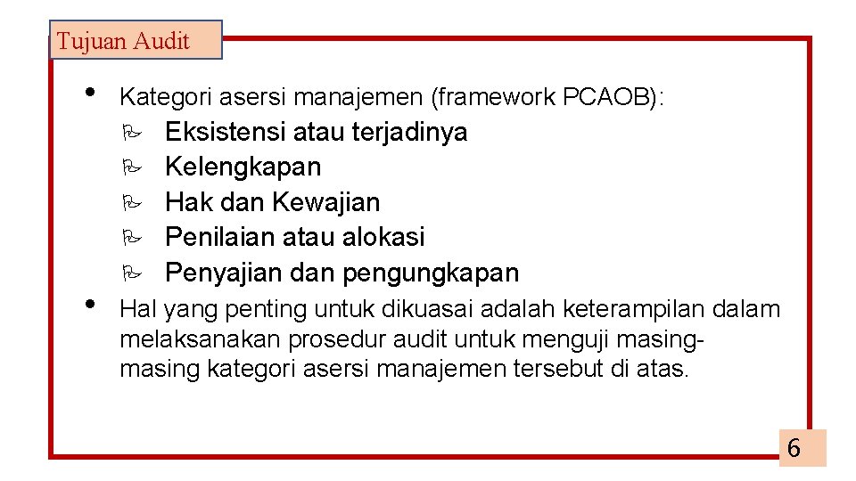 BAB 3 AUDIT SIKLUS PENGELUARAN SIKLUS PEMBELIAN DAN