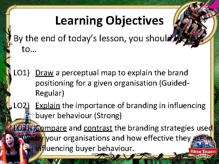 What is the focus of todays lesson Branding