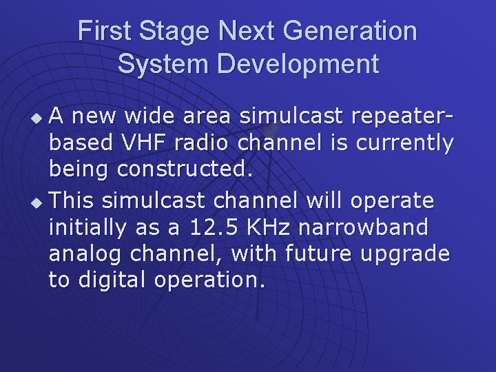 Spokane Regional Communication System Overview By Scott Grimmett