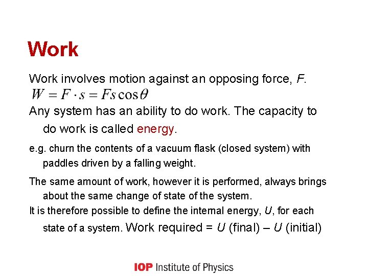 Thermodynamics builds on Kinetic theory and the behaviour