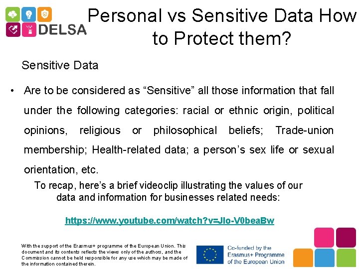Protecting Perosnal Data and Privacy Safety Objectives and