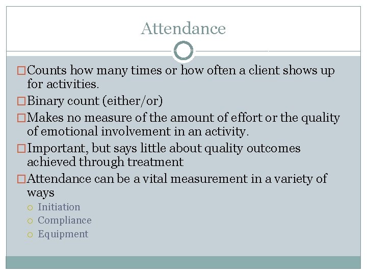 Chapter 12 MEASURING PARTICIPATION PATTERNS In Class Activity
