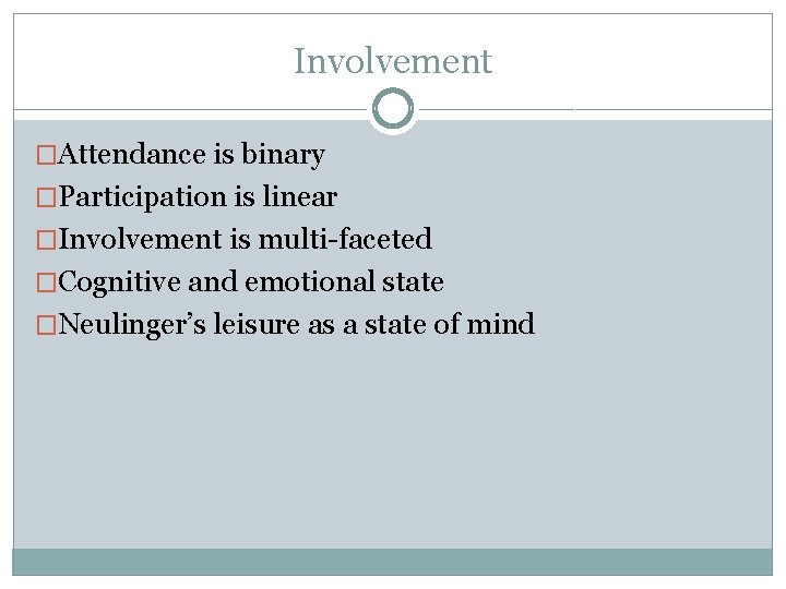 Chapter 12 MEASURING PARTICIPATION PATTERNS In Class Activity
