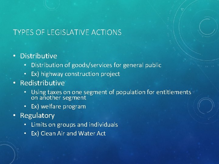 THE LEGISLATIVE BRANCH CHAPTER 12 POWERS OF CONGRESS