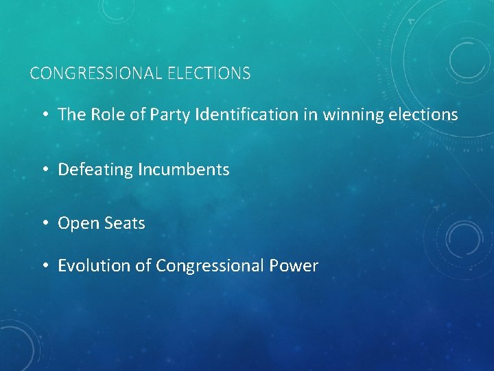 THE LEGISLATIVE BRANCH CHAPTER 12 POWERS OF CONGRESS