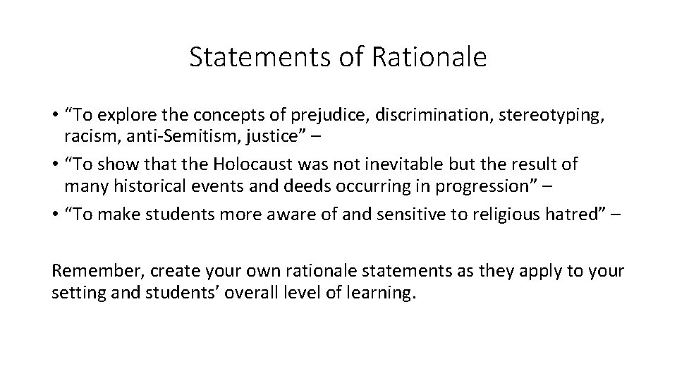 Teaching the Holocaust and Genocide The Case for