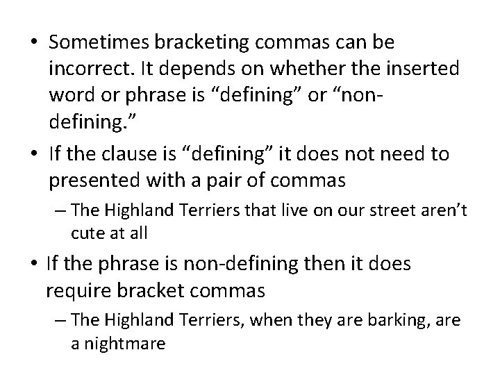Commas Sara Sanchez Commas for Lists They divide