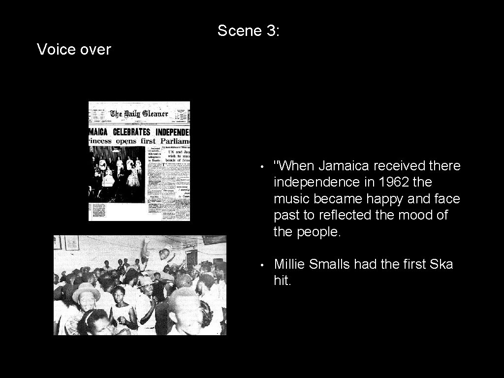 A History of Reggae Story board Opening Starts