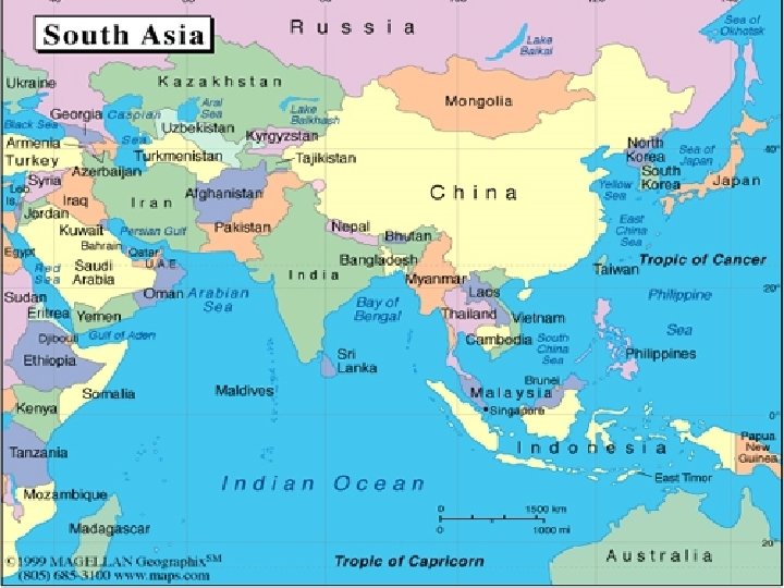 Geography of South Asia Physical The Indian Subcontinent