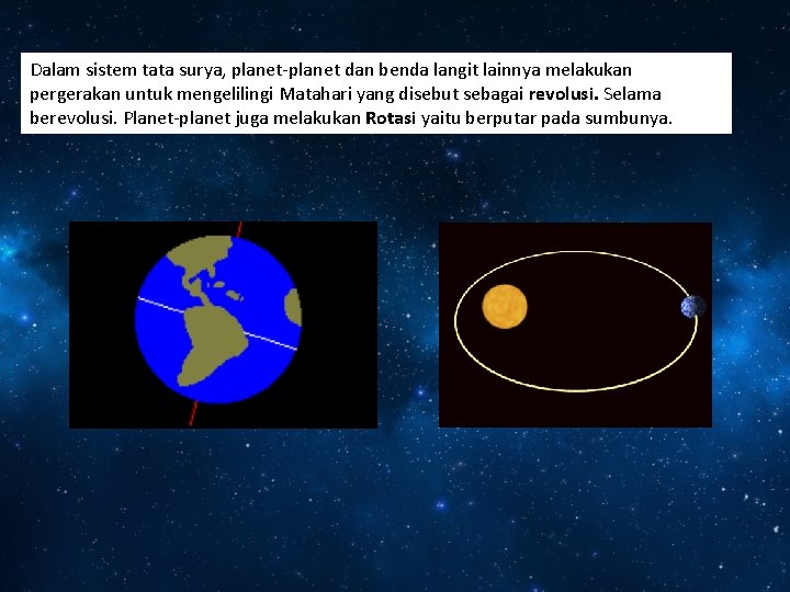 REVOLUSI DAN ROTAS BUMI Oleh Rizky Kurniawan 1503506
