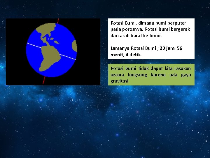 REVOLUSI DAN ROTAS BUMI Oleh Rizky Kurniawan 1503506