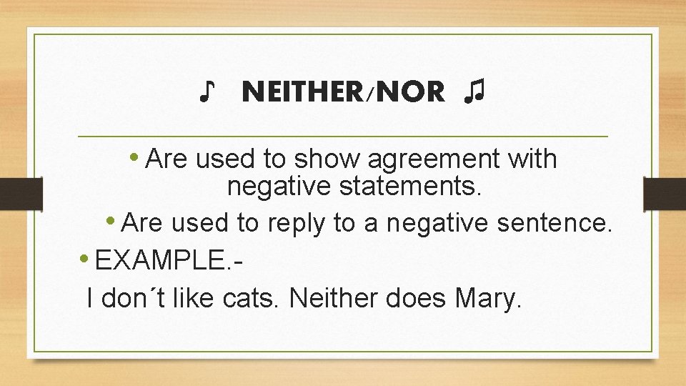 ENGLISH PROYECT SO VERB OR NEITHER NOR VERB