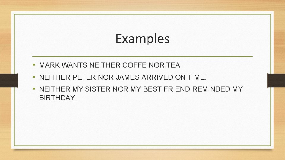 ENGLISH PROYECT SO VERB OR NEITHER NOR VERB