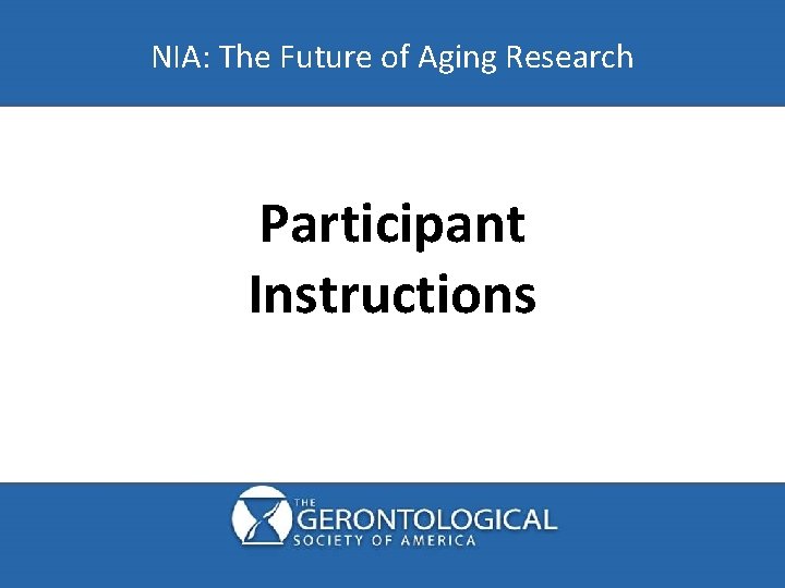 NIA The Future of Aging Research Webinar hosted