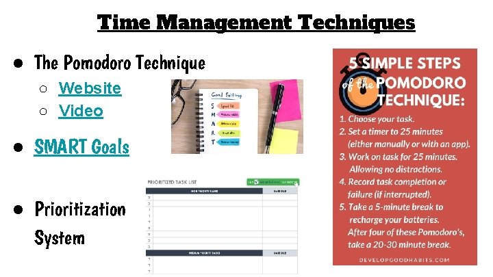 Tips for Time Management Organization Studying Time Management