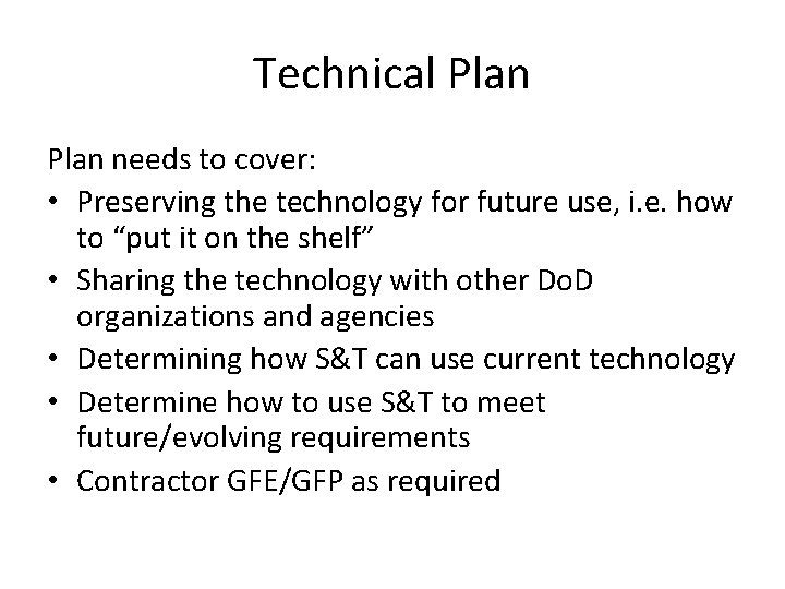 Smart Shut Down Planning Considerations Basic PM Decisions