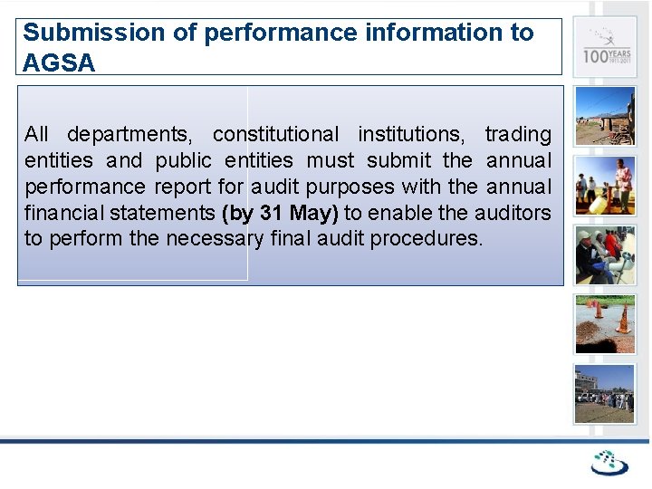 THE AUDIT OF PREDETERMINED OBJECTIVES AGSA APPROACH 2011