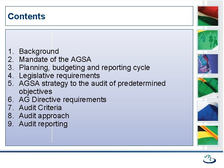 THE AUDIT OF PREDETERMINED OBJECTIVES AGSA APPROACH 2011