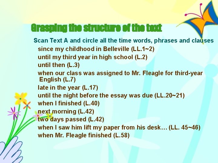 Unit One Growing Up Objectives Grasp the main