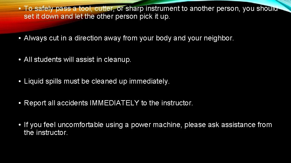 STEM SAFETY GENERAL LAB SAFETY INSTRUCTIONS The STEM