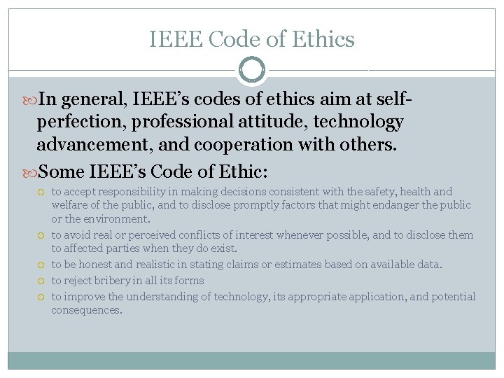 Computer Ethics FELIX CHING CAPSTONE I OCTOBER 2