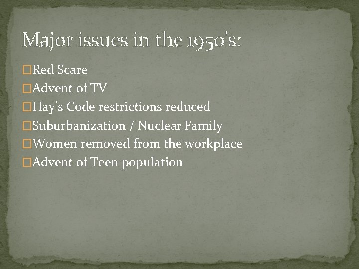 1950s TV The Red Scare and Teenage Rebellion
