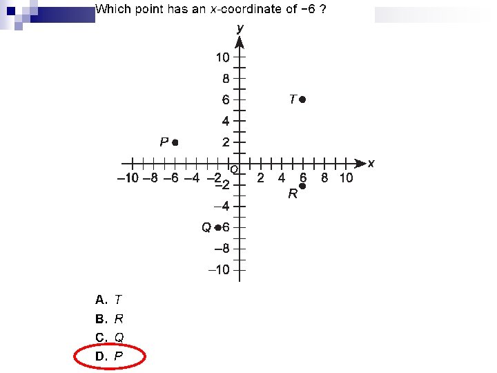 Tues 109 SWBAT review the Cartesian Coordinate system